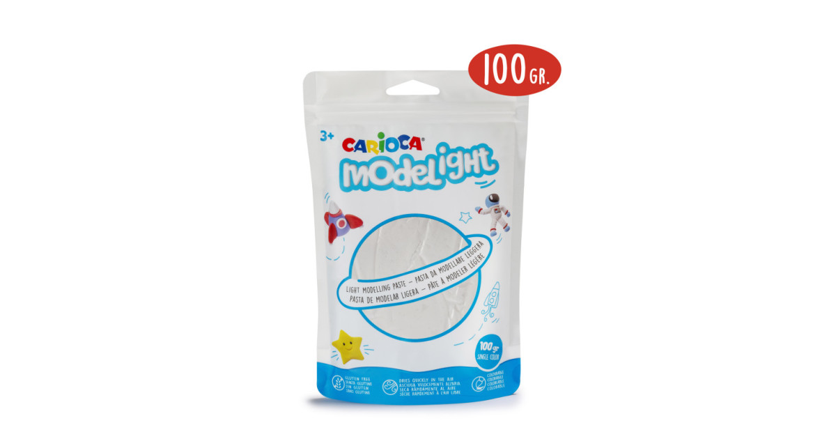 Plastilin Carioca Modelight, qara, 100 qr